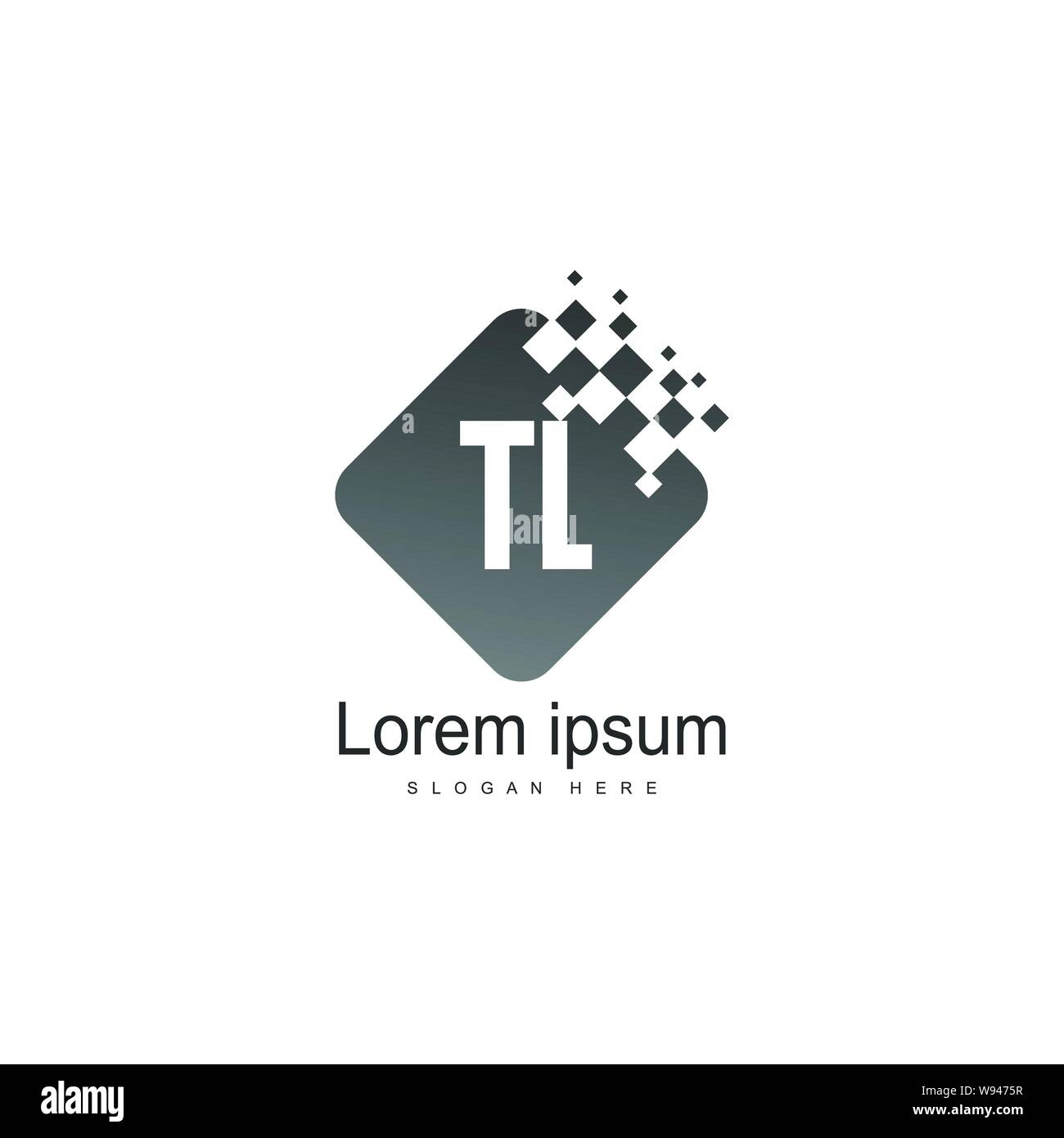 Initial TL logo template with modern frame. Minimalist TL letter logo vector illustration design ...
