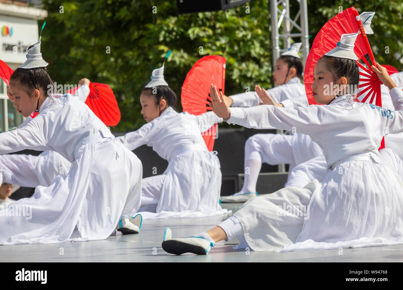Young Chinese dancers from China performing at the Billingham ...