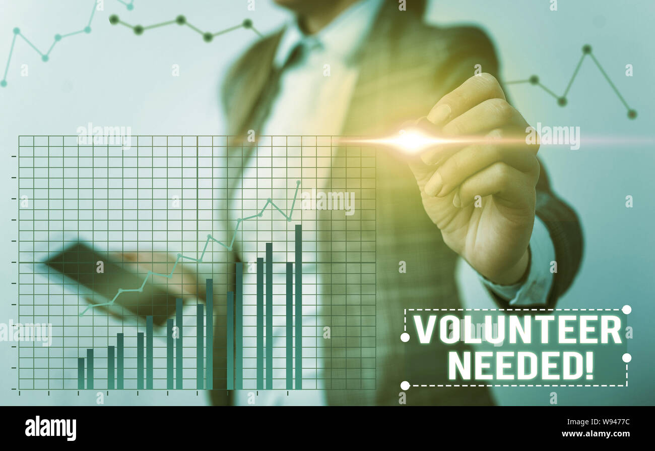 Conceptual hand writing showing Volunteer Needed. Concept meaning ...