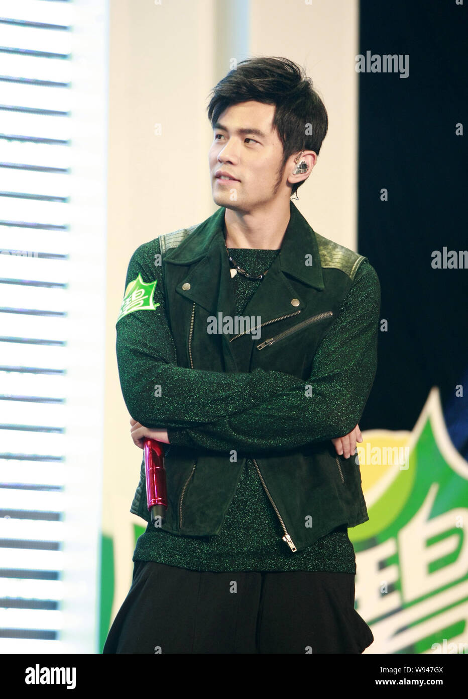 Taiwanese singer Jay Chou poses during a promotional event for Sprite ...