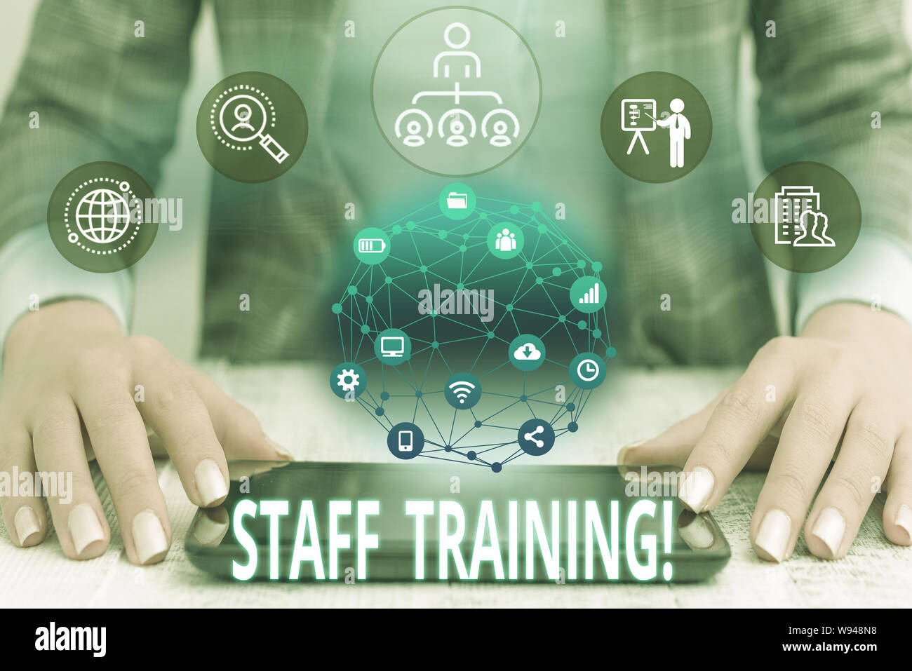 Conceptual hand writing showing Staff Training. Concept meaning learn ...