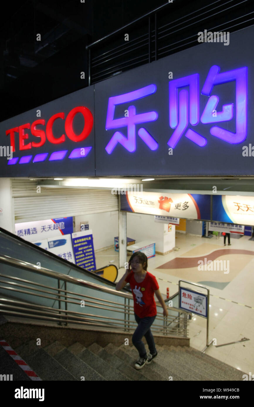 --FILE--A customer is shopping at a nearly empty Tesco supermarket soon ...