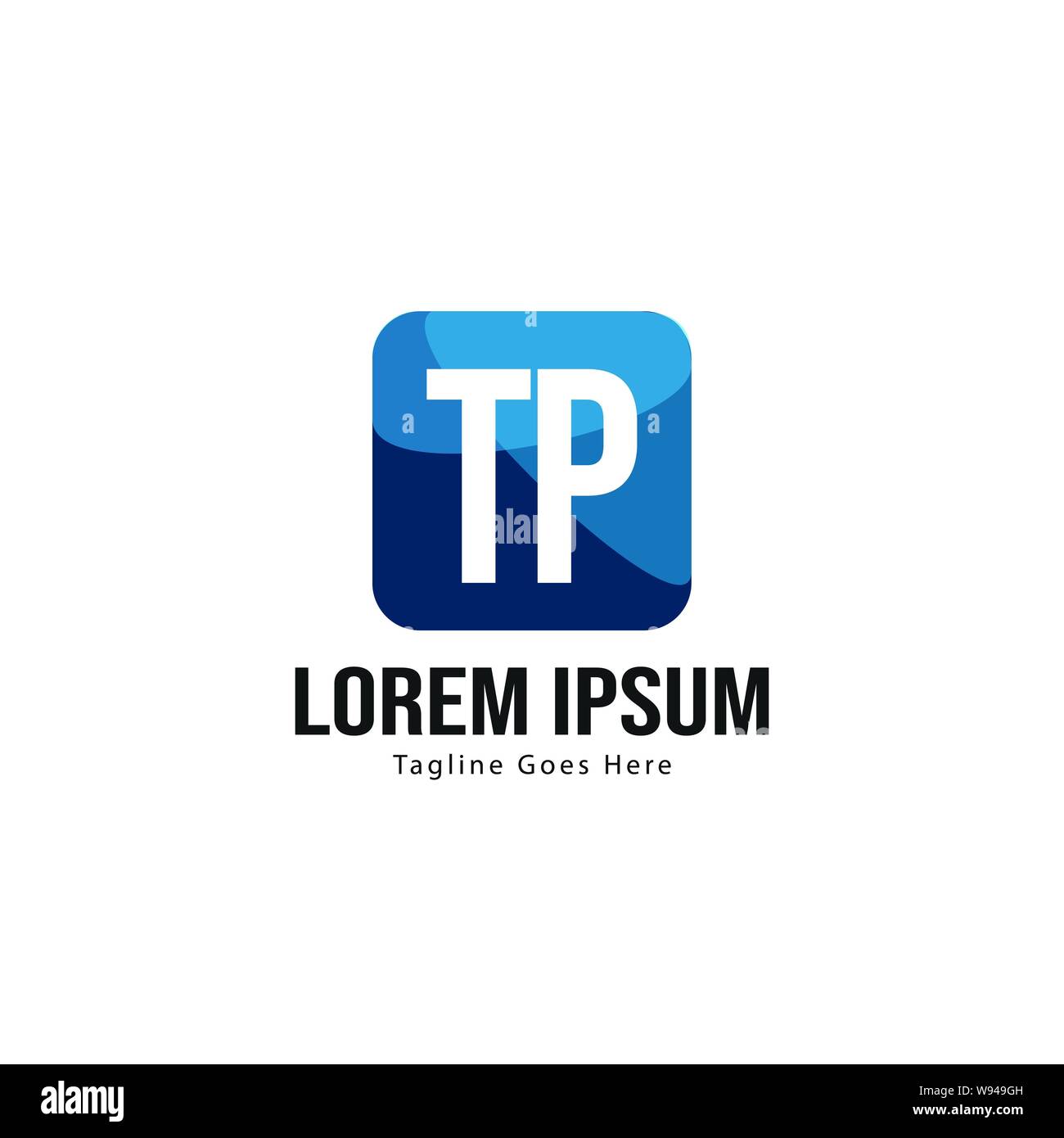 Initial TP logo template with modern frame. Minimalist TP letter logo ...