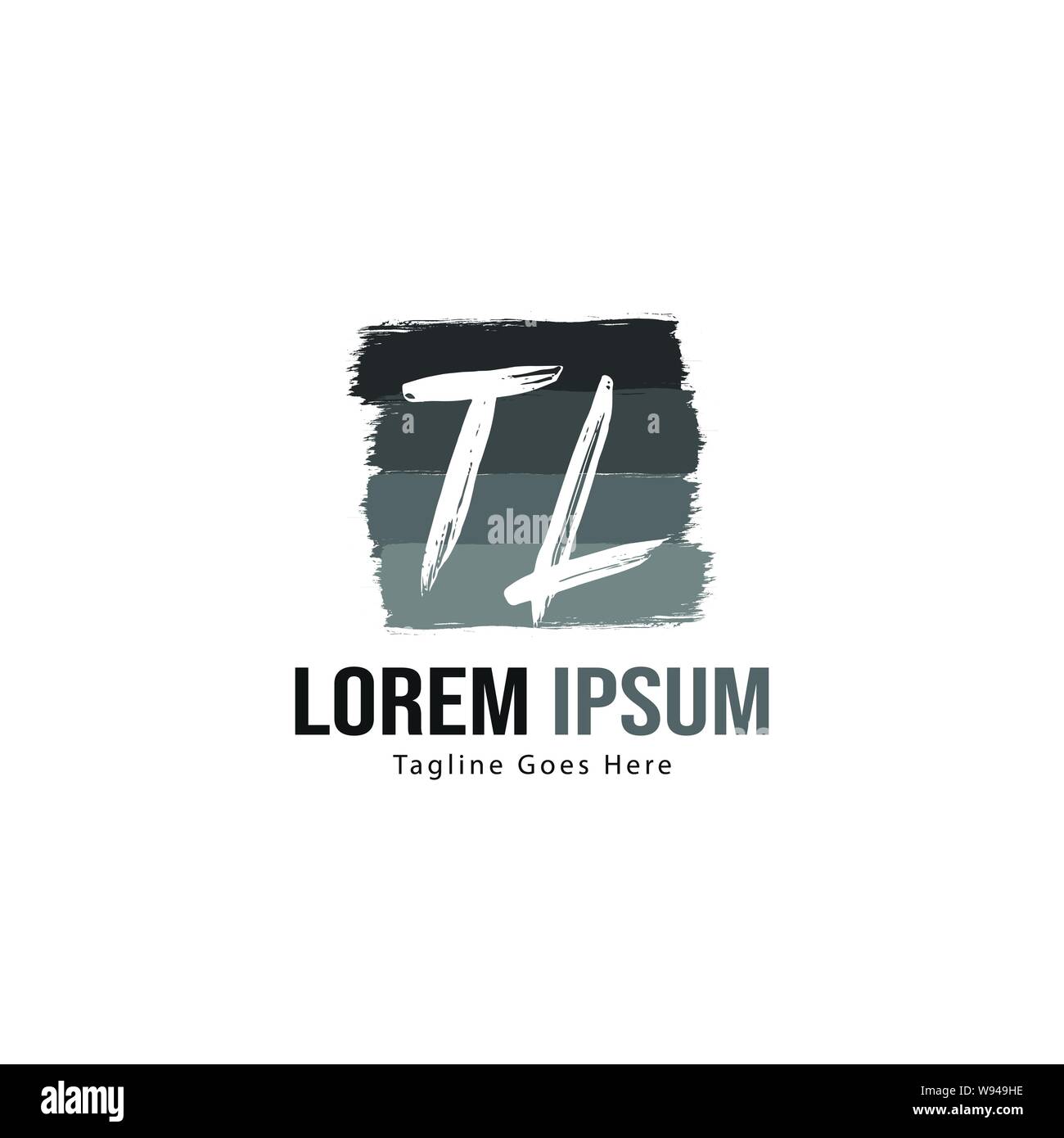 Initial TL logo template with modern frame. Minimalist TL letter logo ...