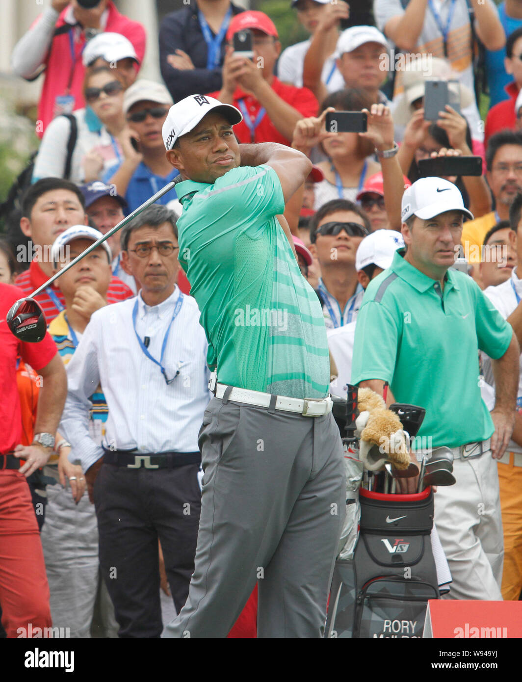 Tiger Woods of the United States plays a shot during The Match at ...