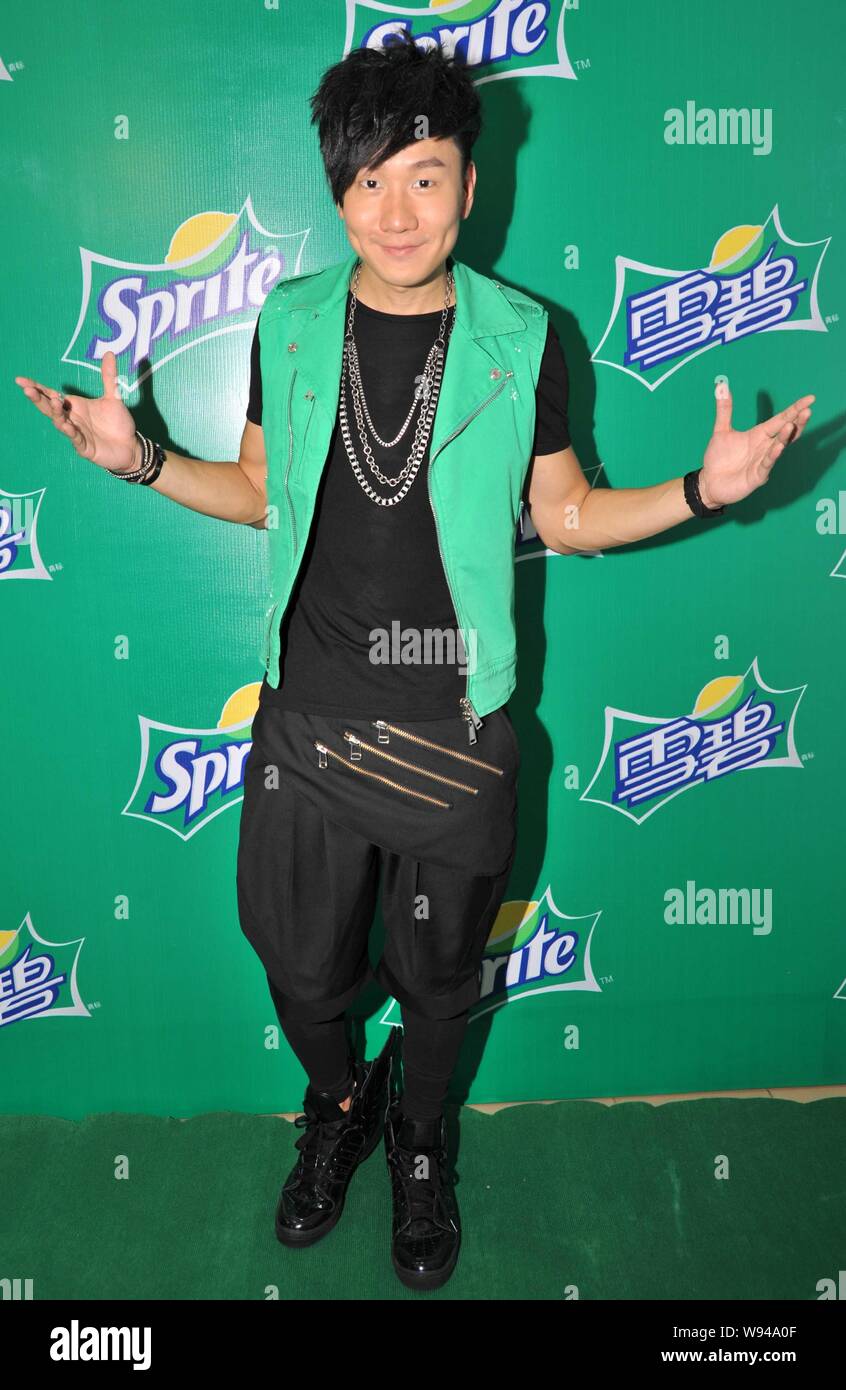 Singaporean singer JJ Lin poses during a fan meeting in Nanning city ...