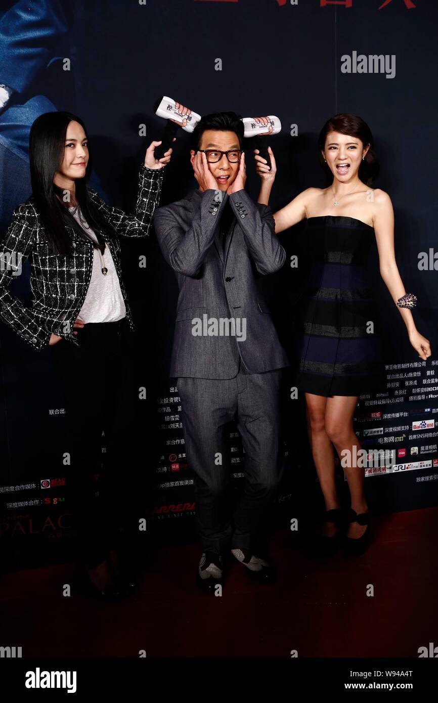 (From left) Chinese actress Yao Chen, Hong Kong actor Daniel Wu and ...