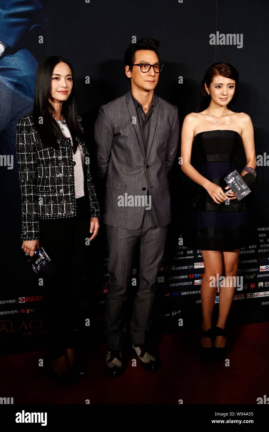 (From left) Chinese actress Yao Chen, Hong Kong actor Daniel Wu and ...