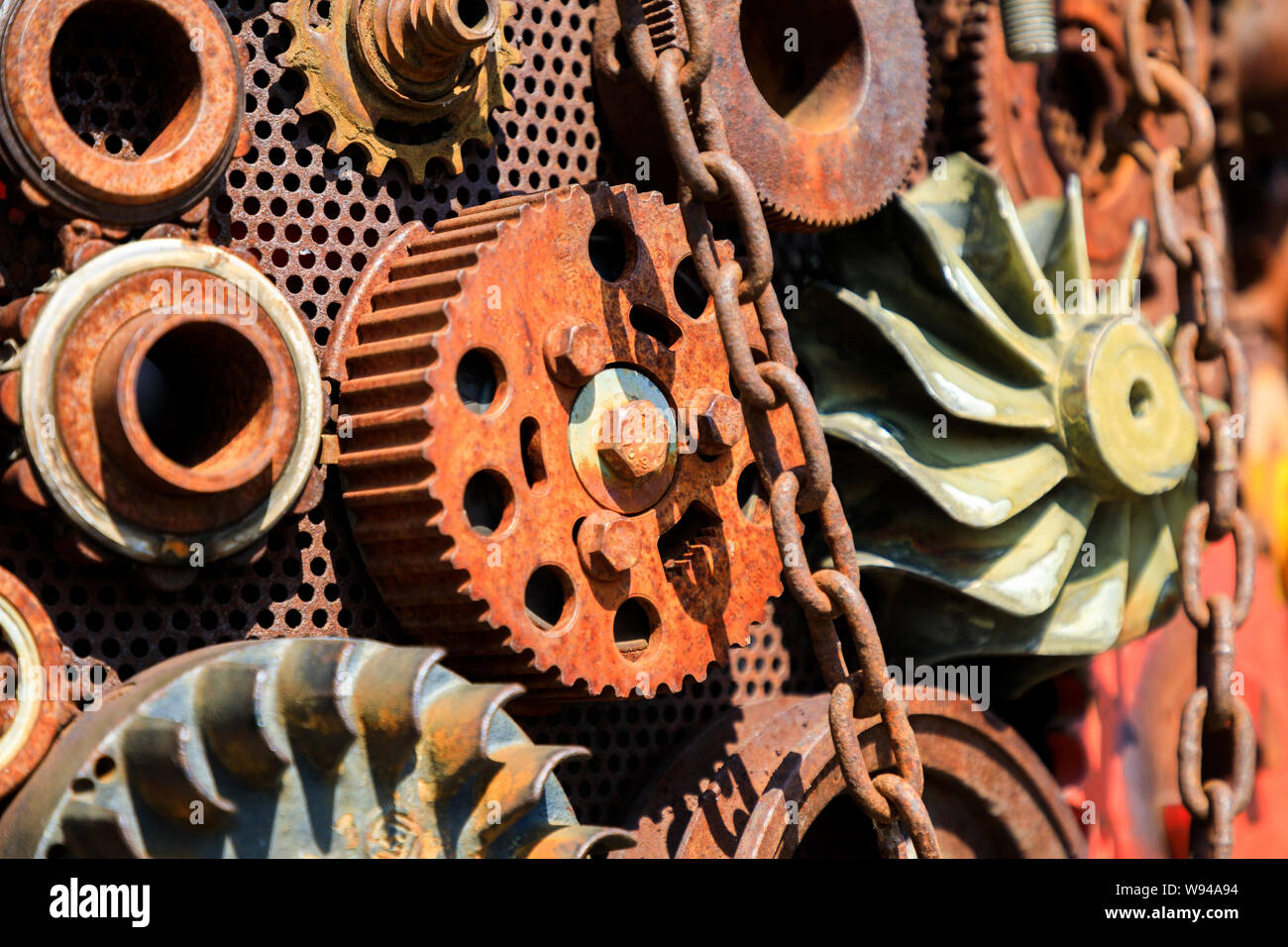 Surface of the rusty metal parts Stock Photo - Alamy
