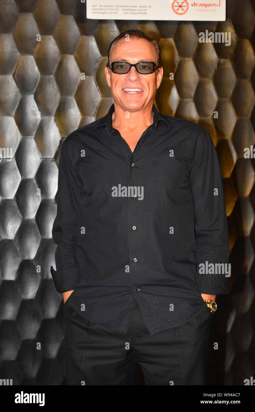 Hollywood action star Jean-Claude Van Damme poses during a press ...