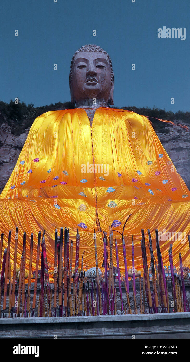 The Mengshan Buddha, Chinas oldest stone-carved Buddha statue, has been ...