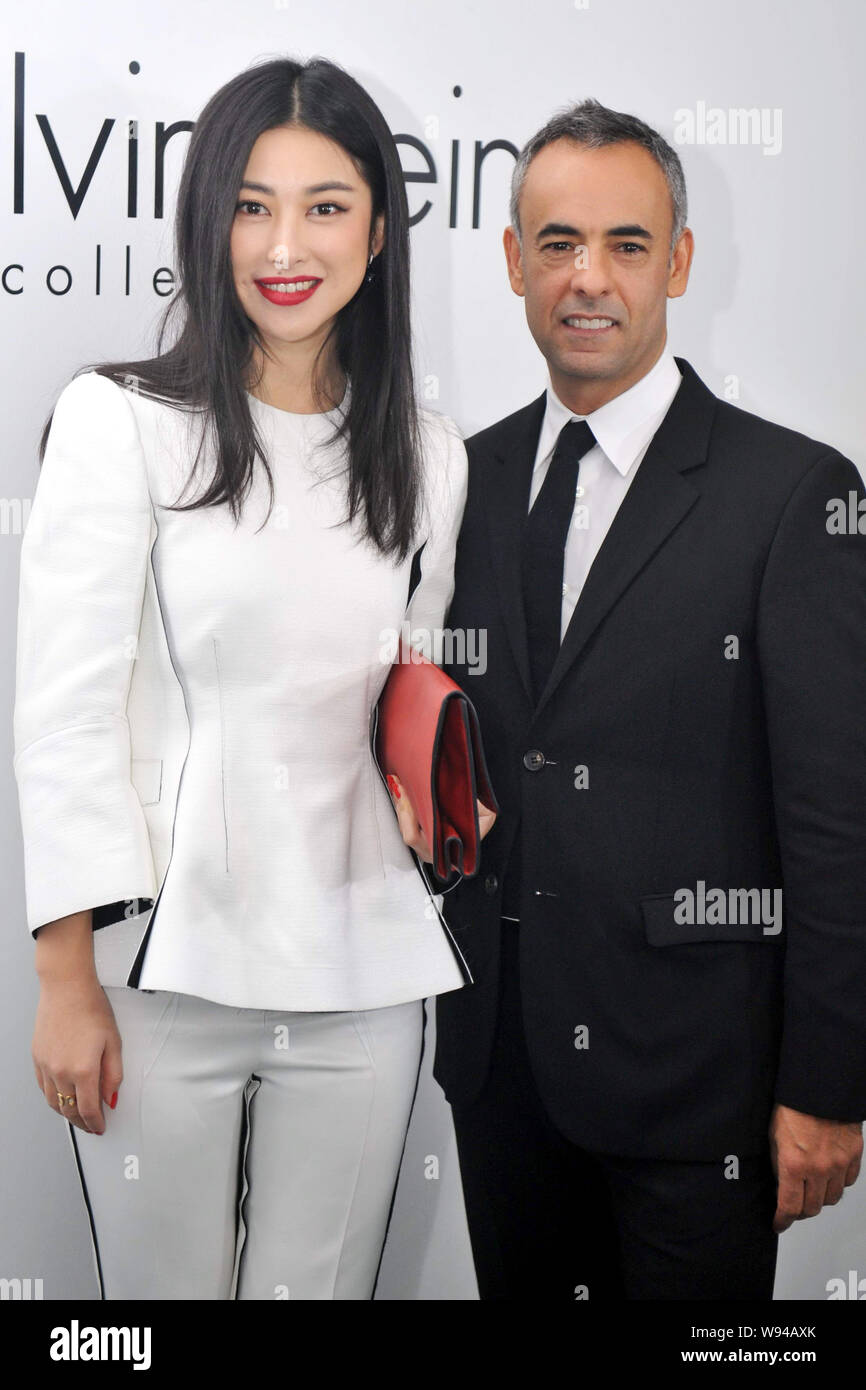 --FILE--Chinese actress Zhu zhu, left, and designer Francisco Costa ...