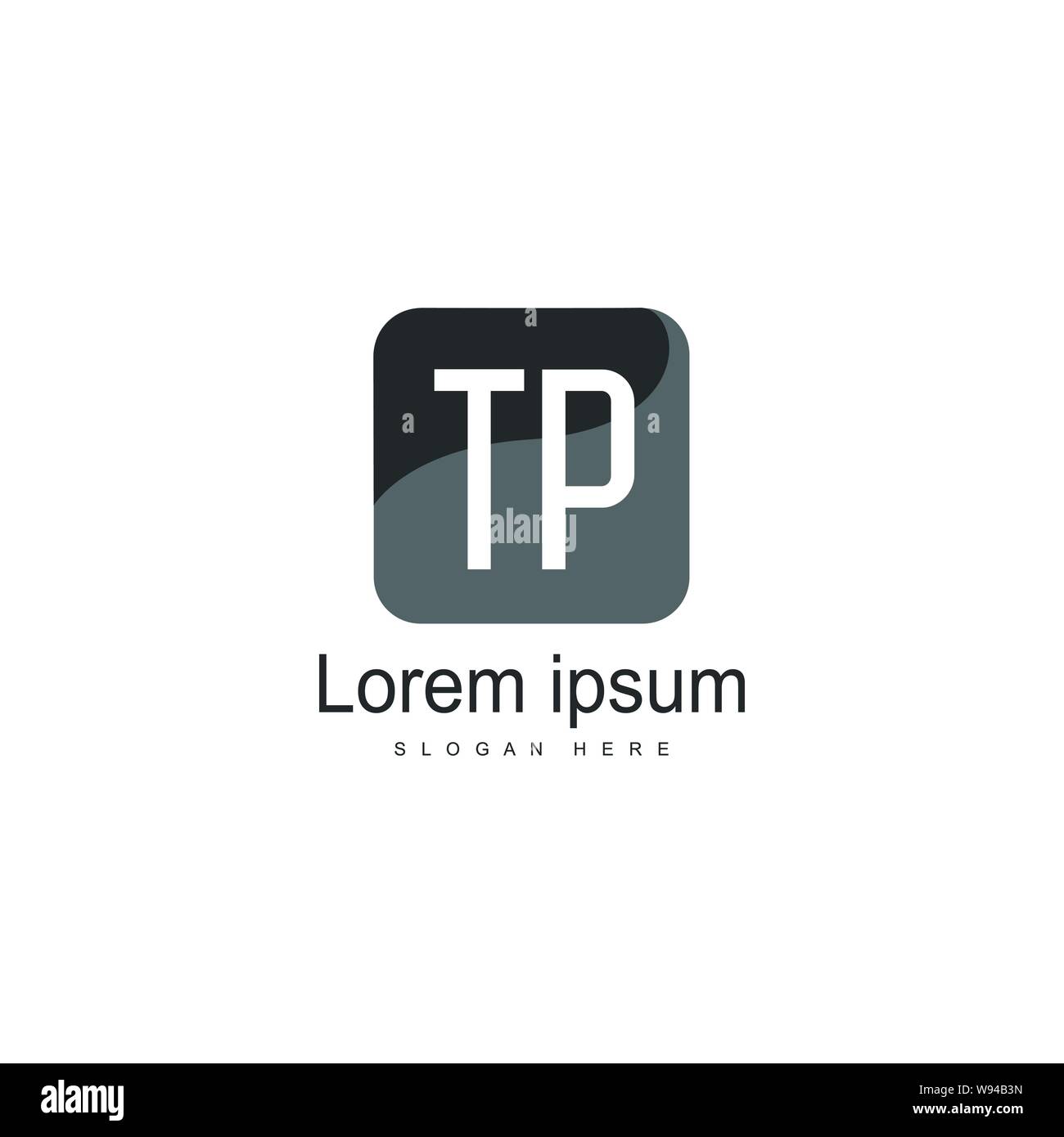 Initial TP logo template with modern frame. Minimalist TP letter logo ...