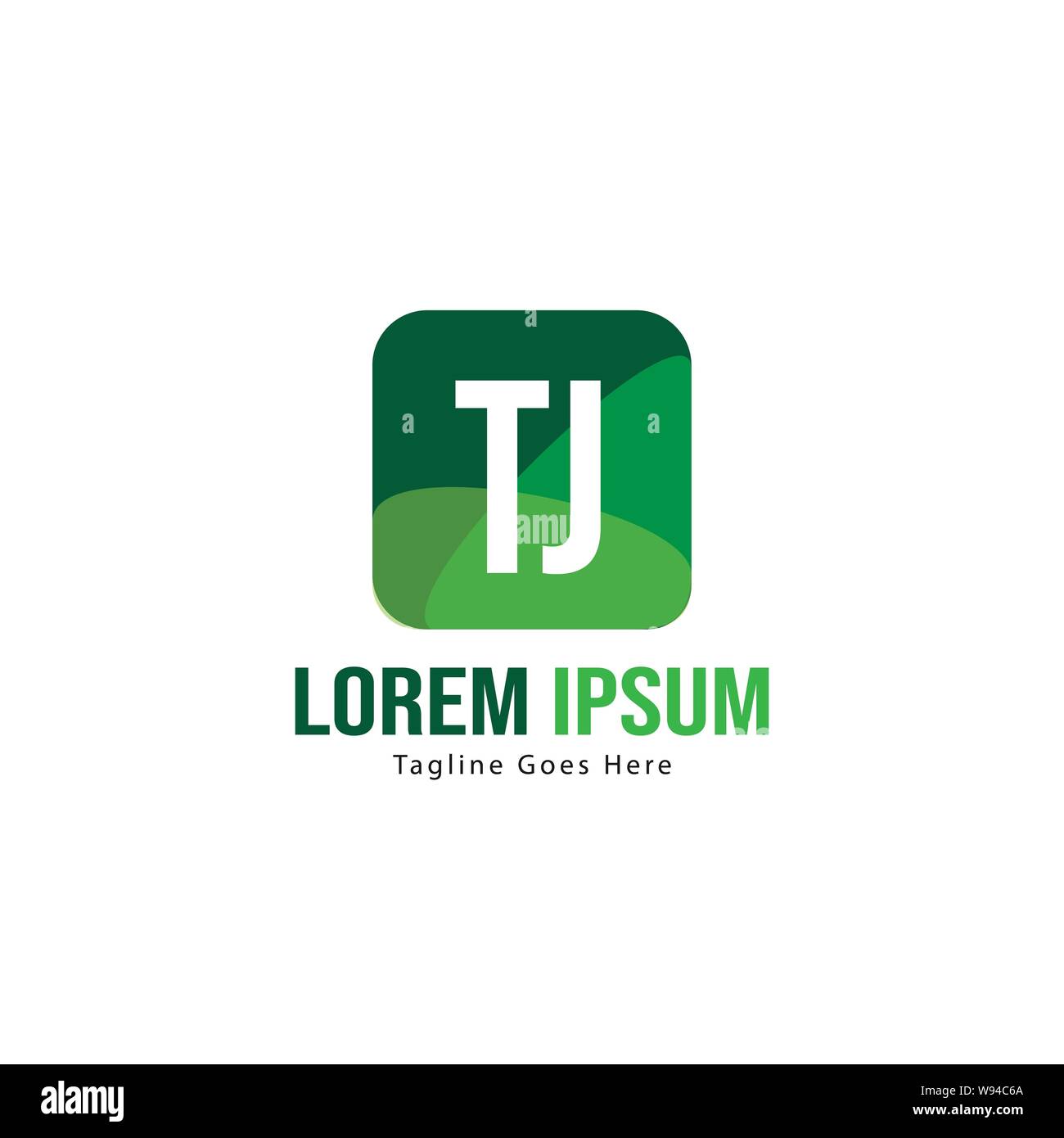 Initial TJ logo template with modern frame. Minimalist TJ letter logo ...