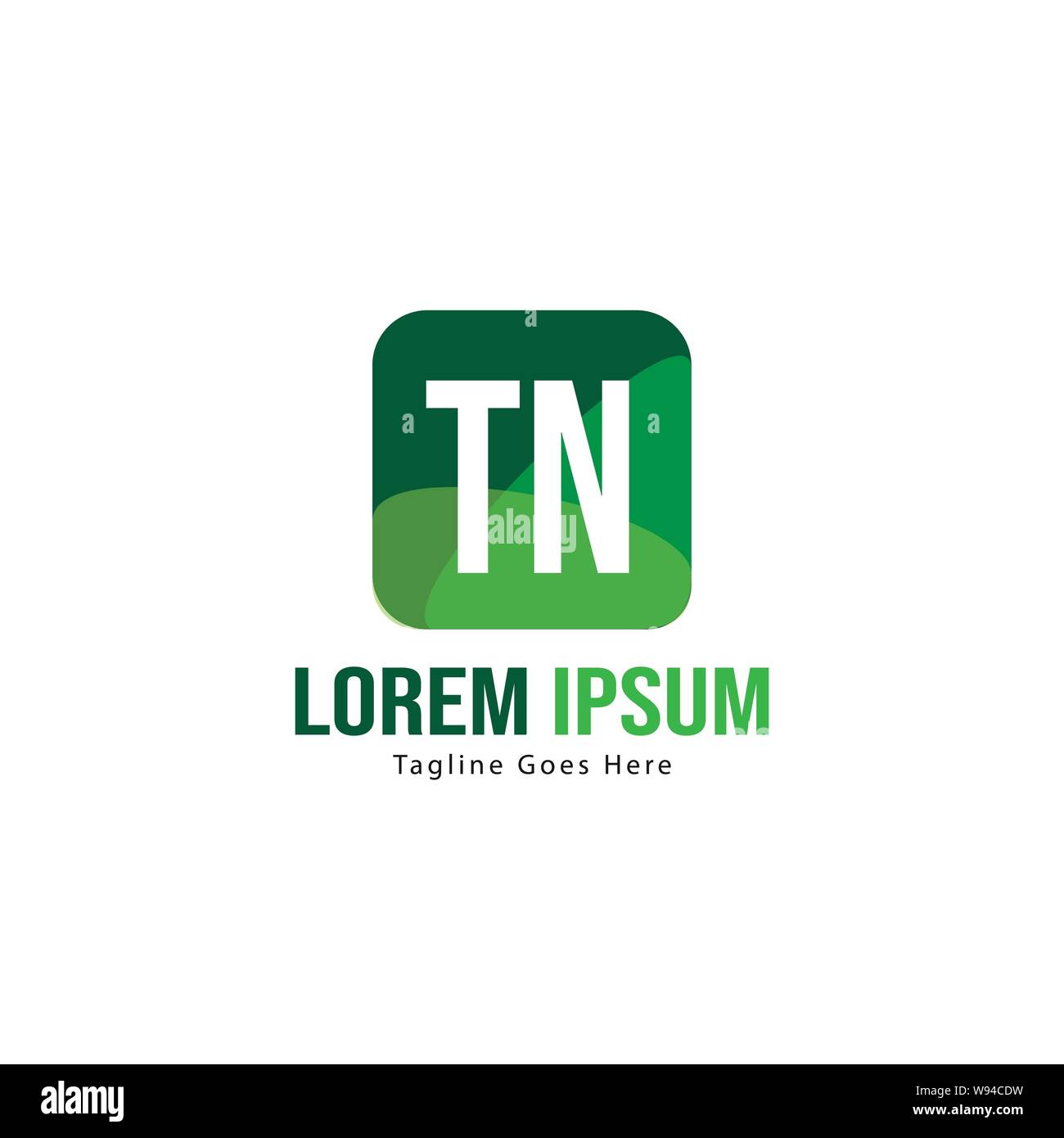 Initial TN logo template with modern frame. Minimalist TN letter logo ...