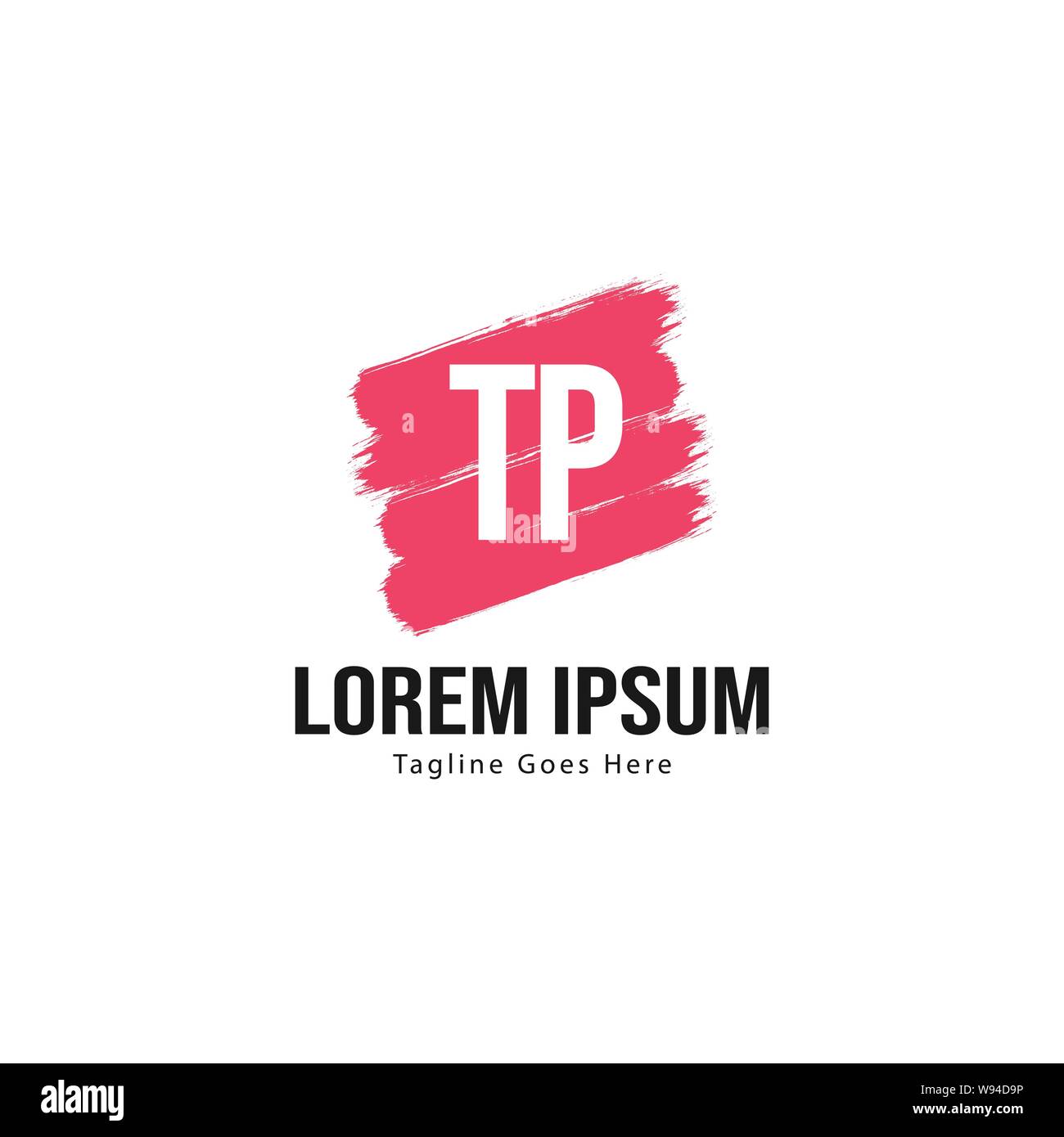 Initial TP logo template with modern frame. Minimalist TP letter logo ...