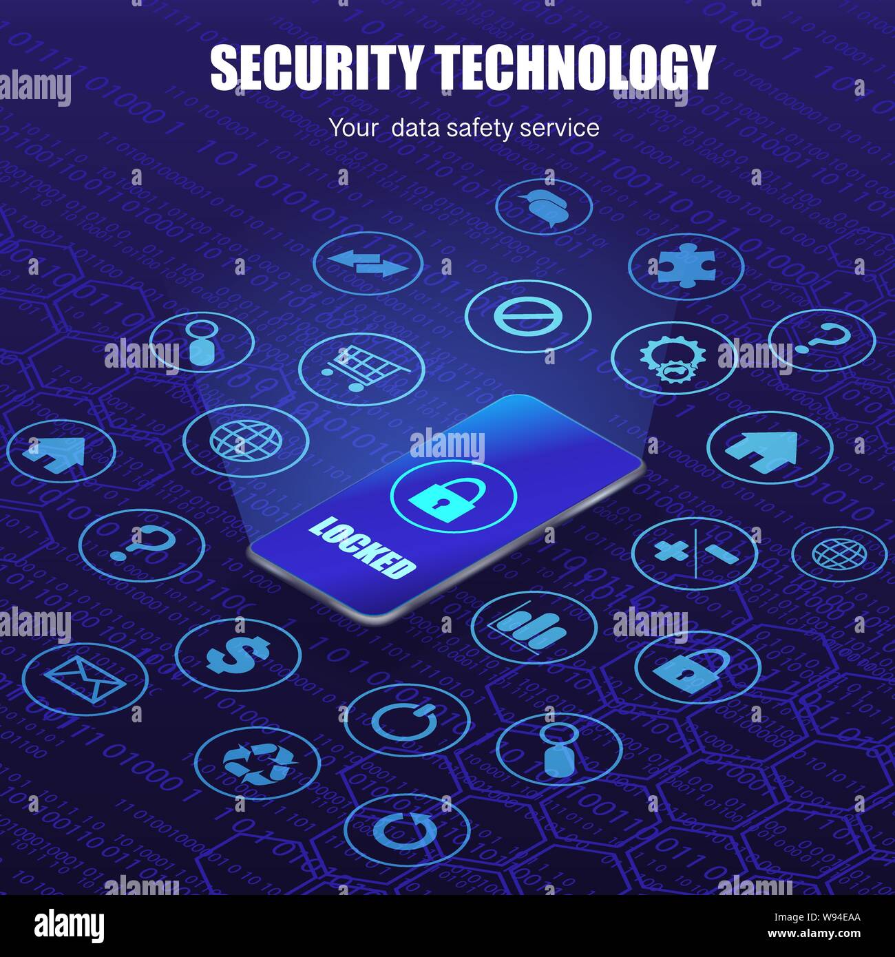 Mobile phone dark Stock Vector Images - Alamy