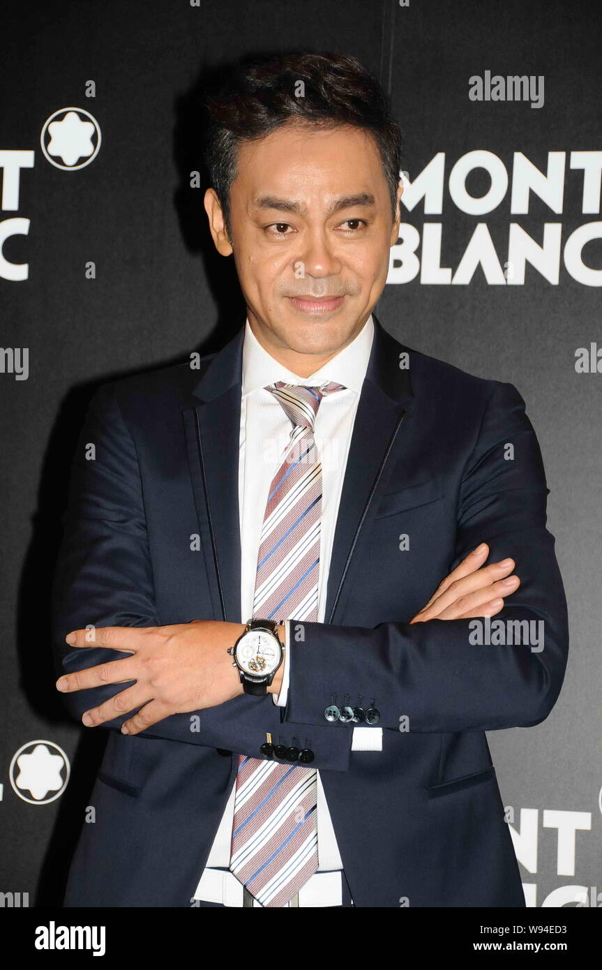 Hong Kong actor Sean Lau poses during a promotional event for Montblanc ...