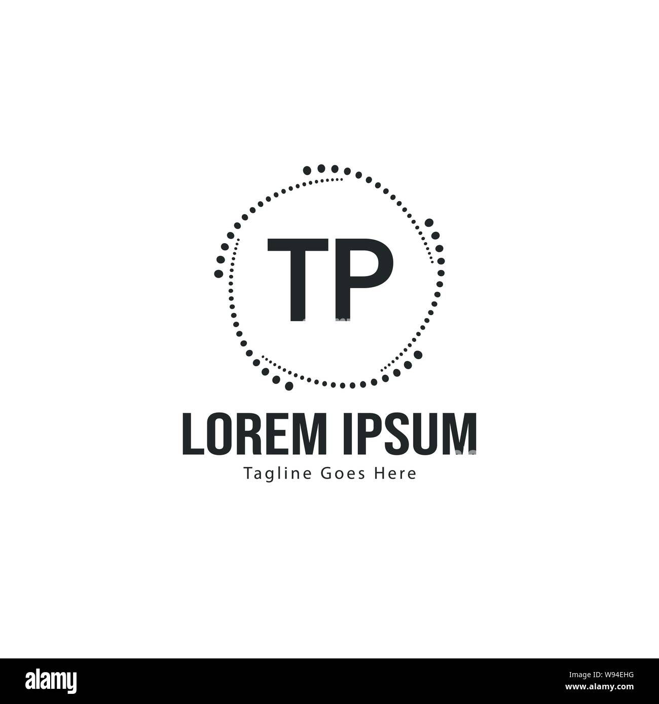 Initial TP logo template with modern frame. Minimalist TP letter logo ...