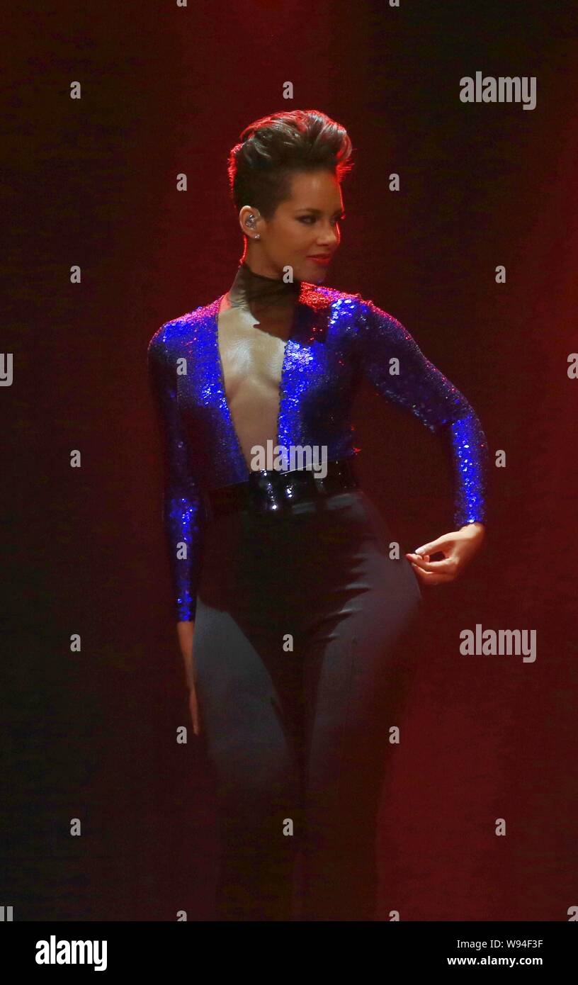 American singer Alicia Augello Cook, known as Alicia Keys poses during ...