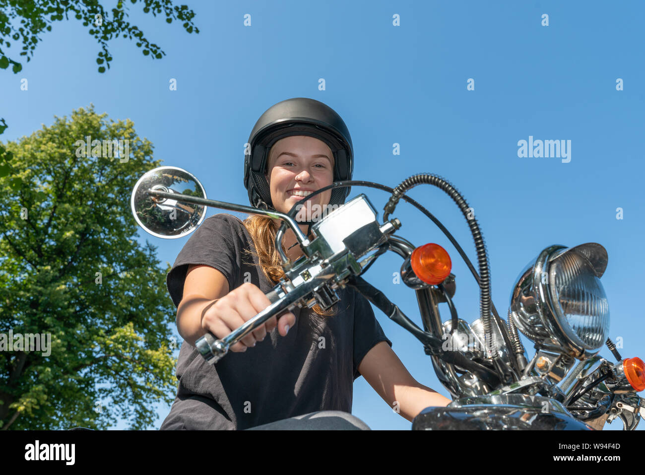 Young woman rides hi-res stock photography and images - Alamy