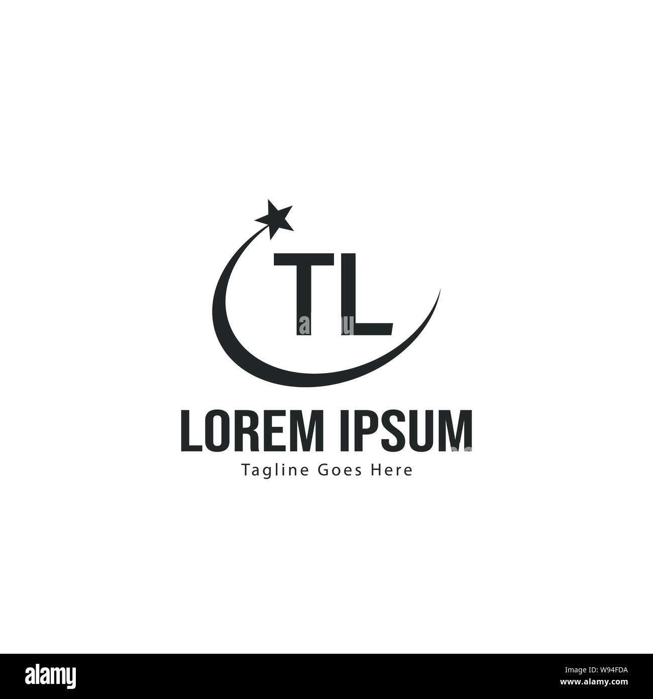 Initial TL logo template with modern frame. Minimalist TL letter logo ...
