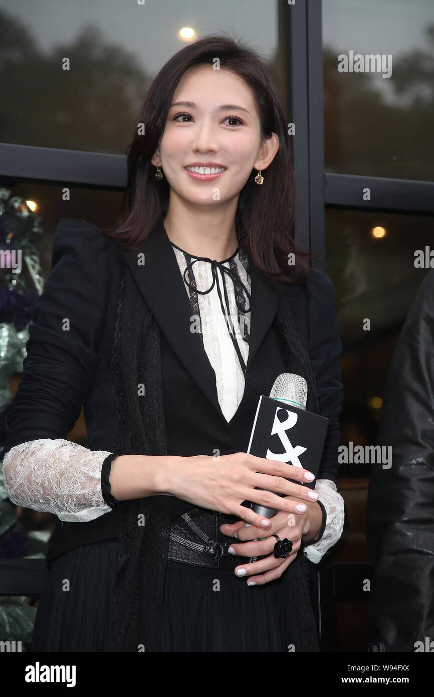 Taiwanese model and actress Lin Chi-ling poses at the opening ceremony ...