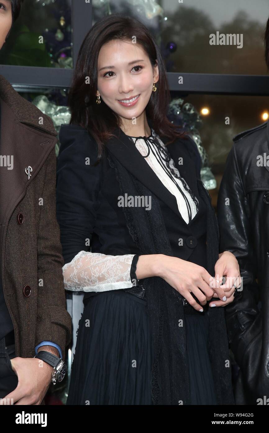 Taiwanese model and actress Lin Chi-ling poses at the opening ceremony ...