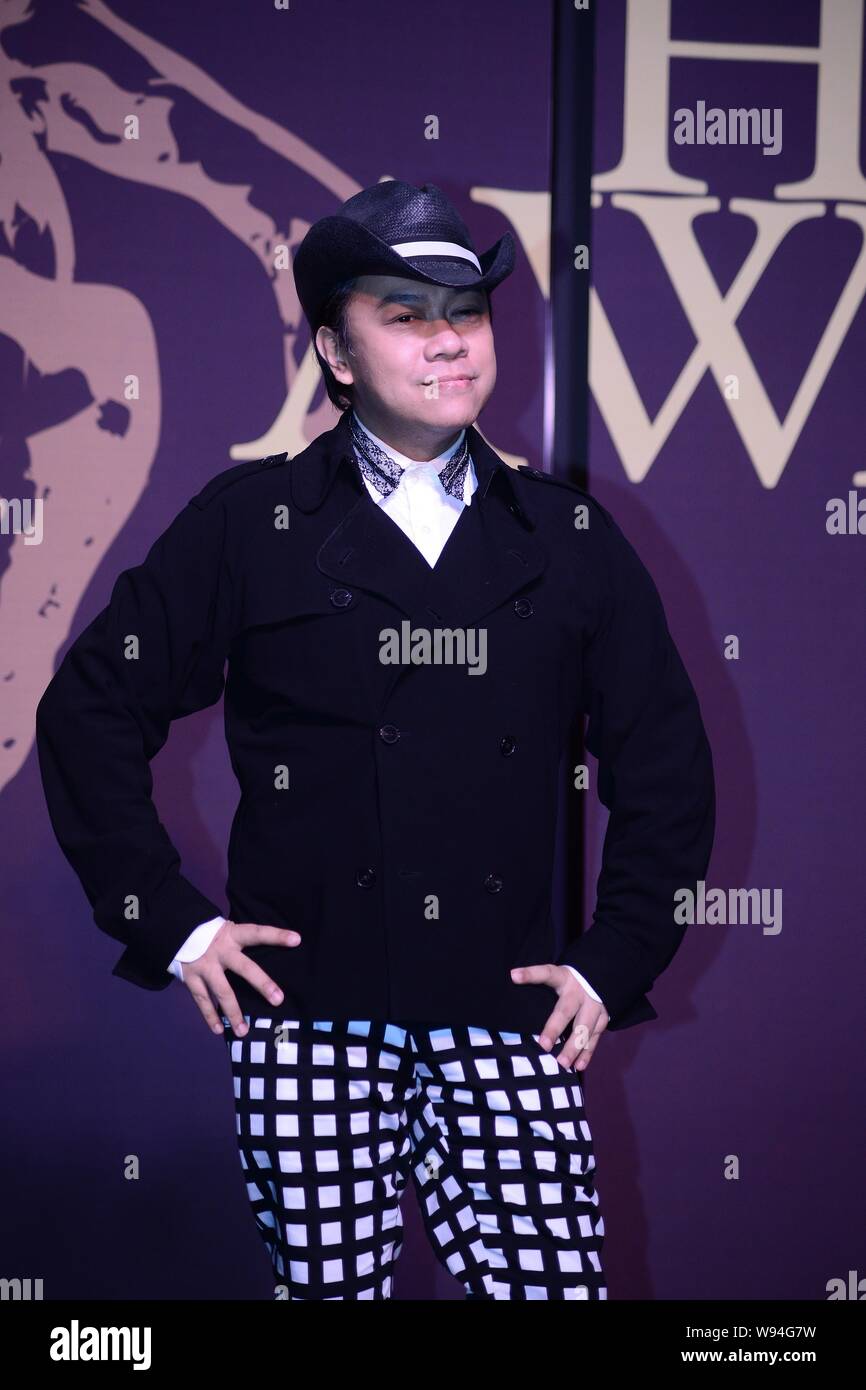 Taiwanese television host Kevin Tsai poses during a press conference ...