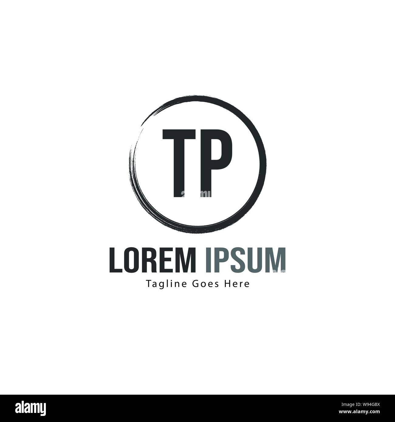 Initial TP logo template with modern frame. Minimalist TP letter logo ...