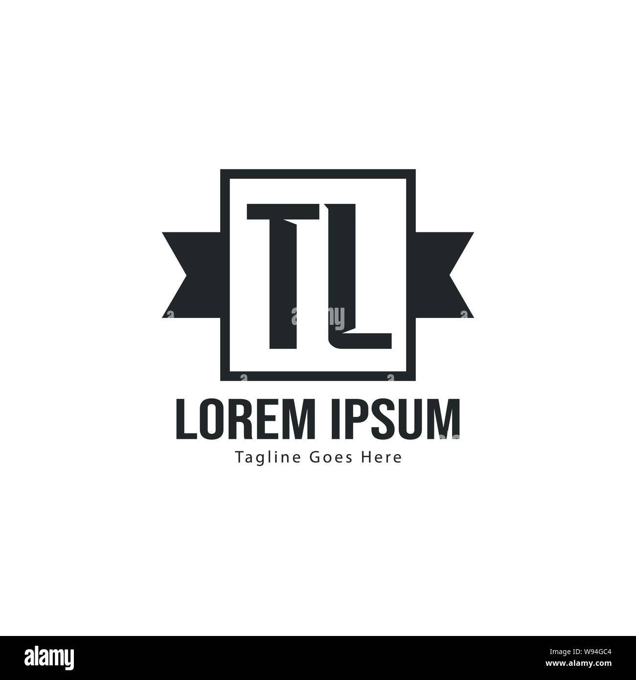 Initial TL logo template with modern frame. Minimalist TL letter logo ...
