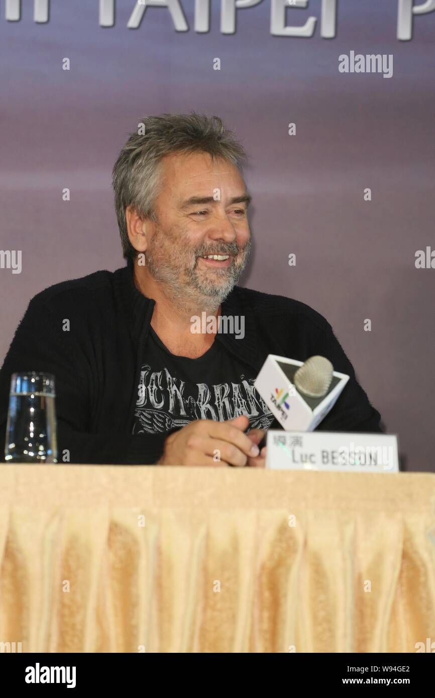 French director Luc Besson smiles during a press conference for his ...