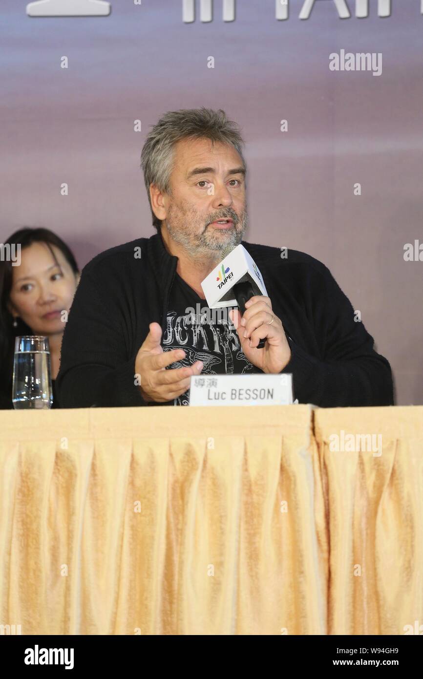 French director Luc Besson speaks during a press conference for his ...