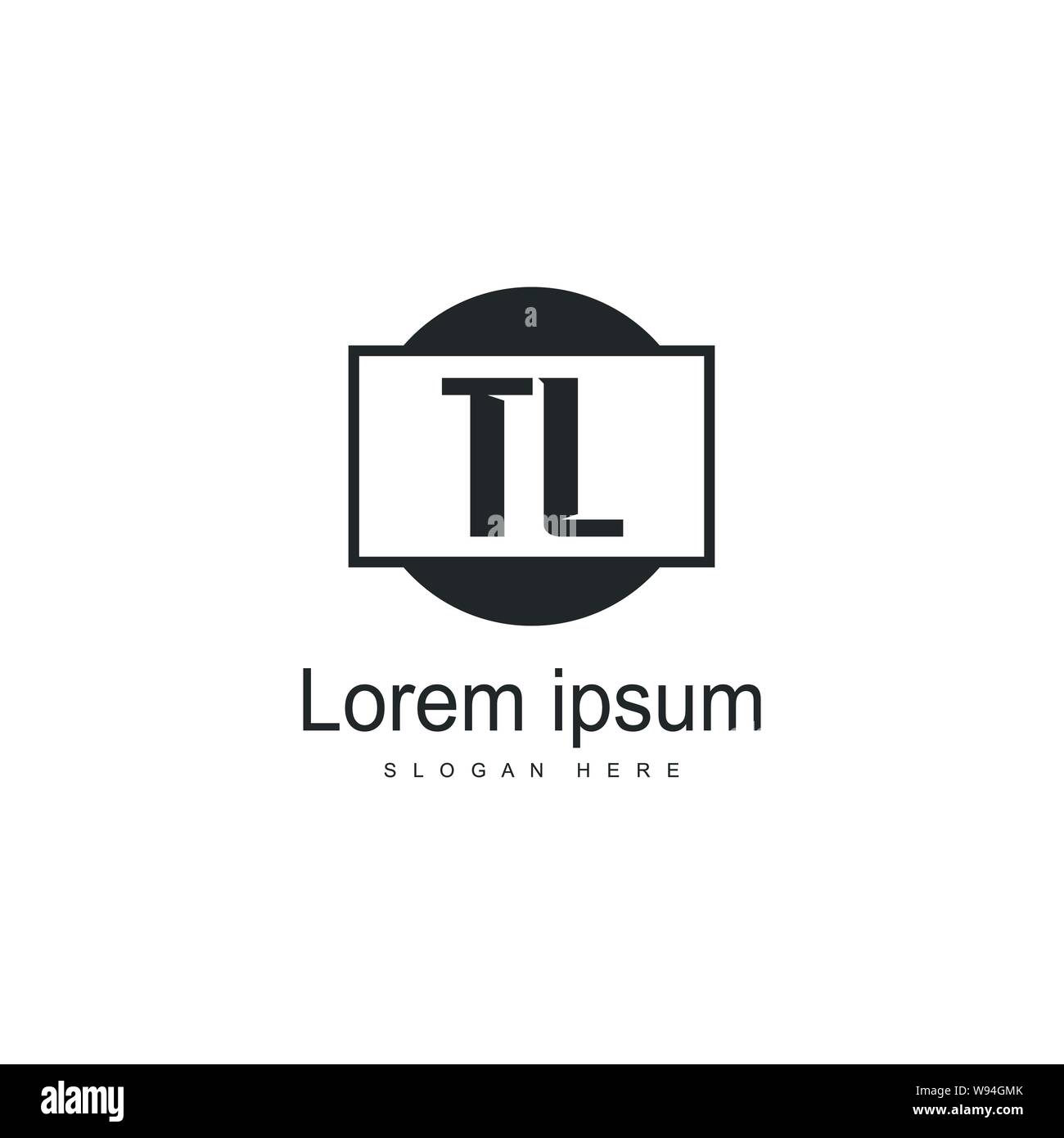Initial TL logo template with modern frame. Minimalist TL letter logo ...