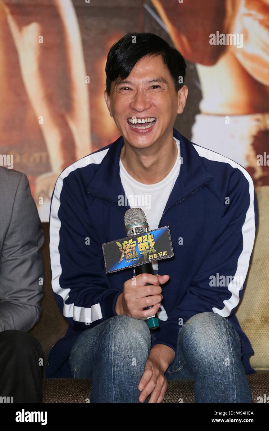 Hong Kong actor Nick Cheung laughs during a press conference for his ...