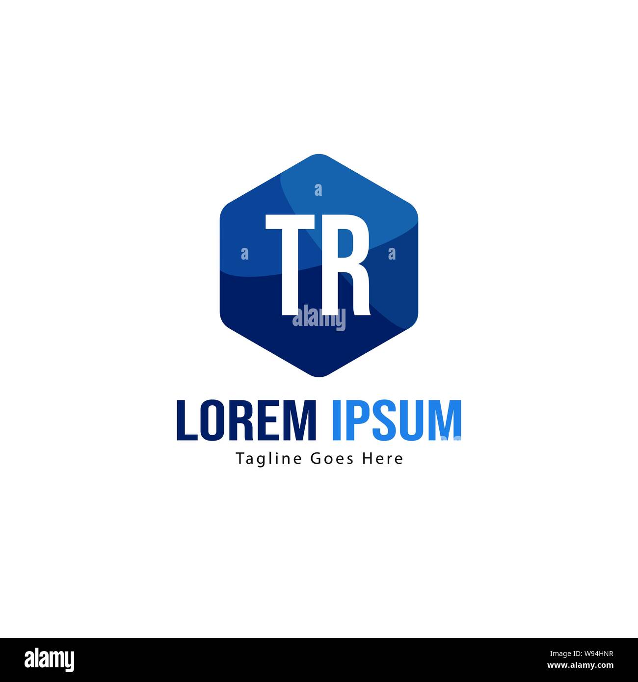 Initial TR logo template with modern frame. Minimalist TR letter logo vector illustration design ...