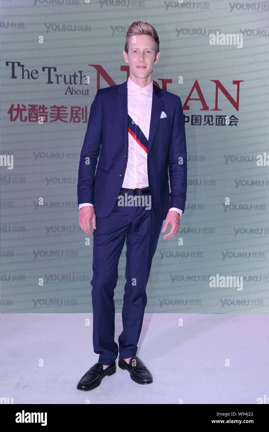 American actor Gabriel Mann of the TV series Revenge poses during a ...