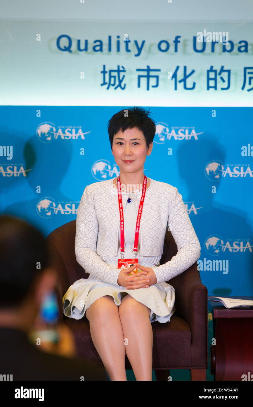 --FILE--Li Xiaolin, Chairwoman and CEO of China Power International ...