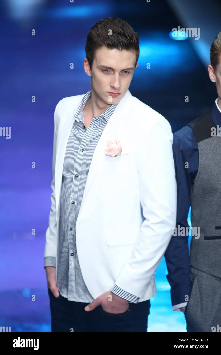 Models display new creations by Chinese fashion designer Mark Cheung in ...