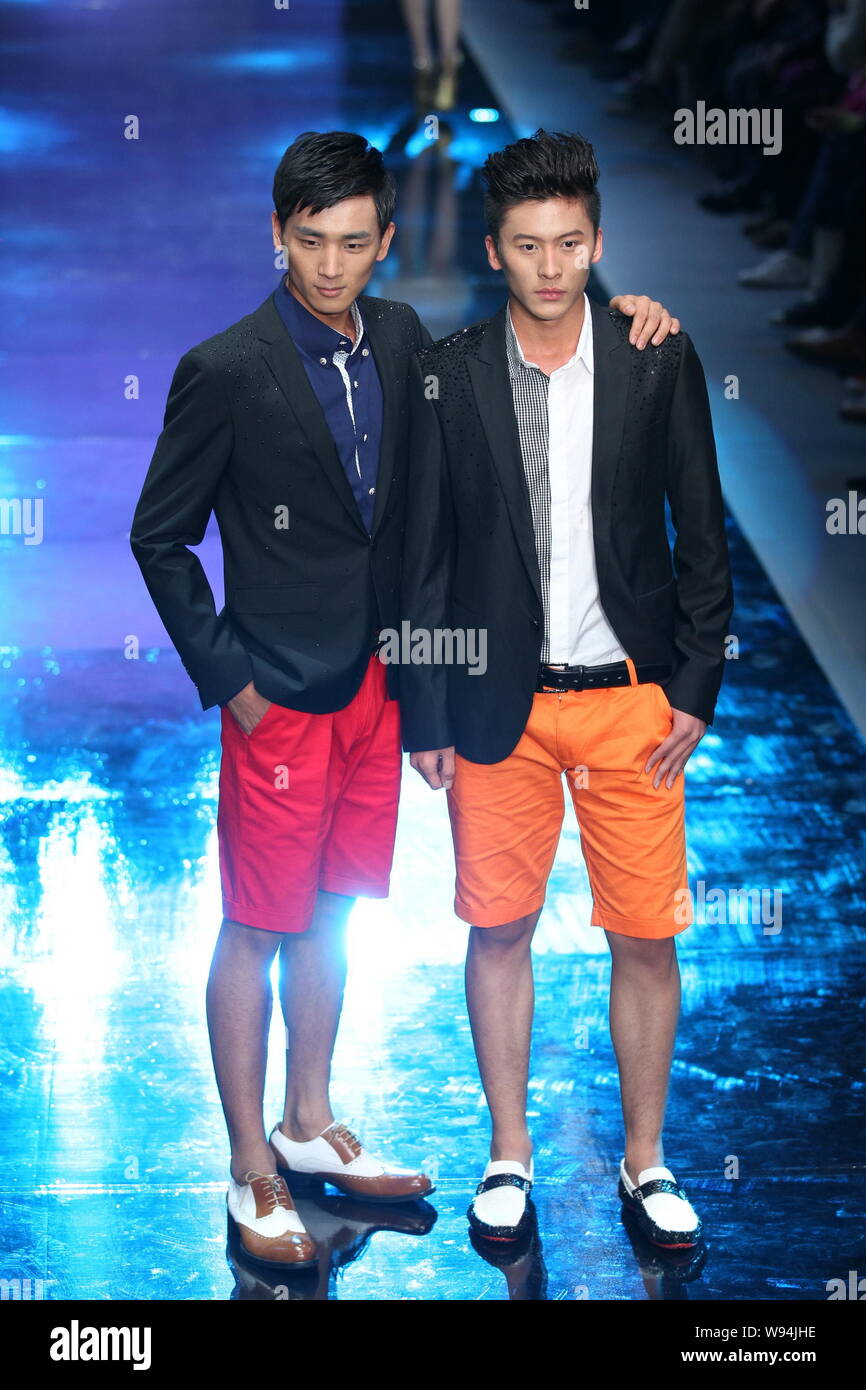 Models display new creations by Chinese fashion designer Mark Cheung in ...