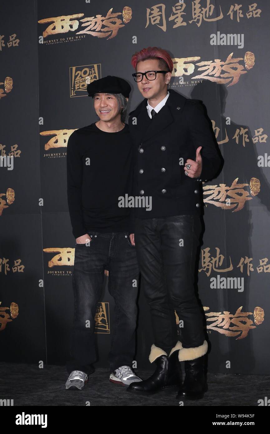 Hong Kong actor and director Stephen Chow, left, and Taiwanese singer ...
