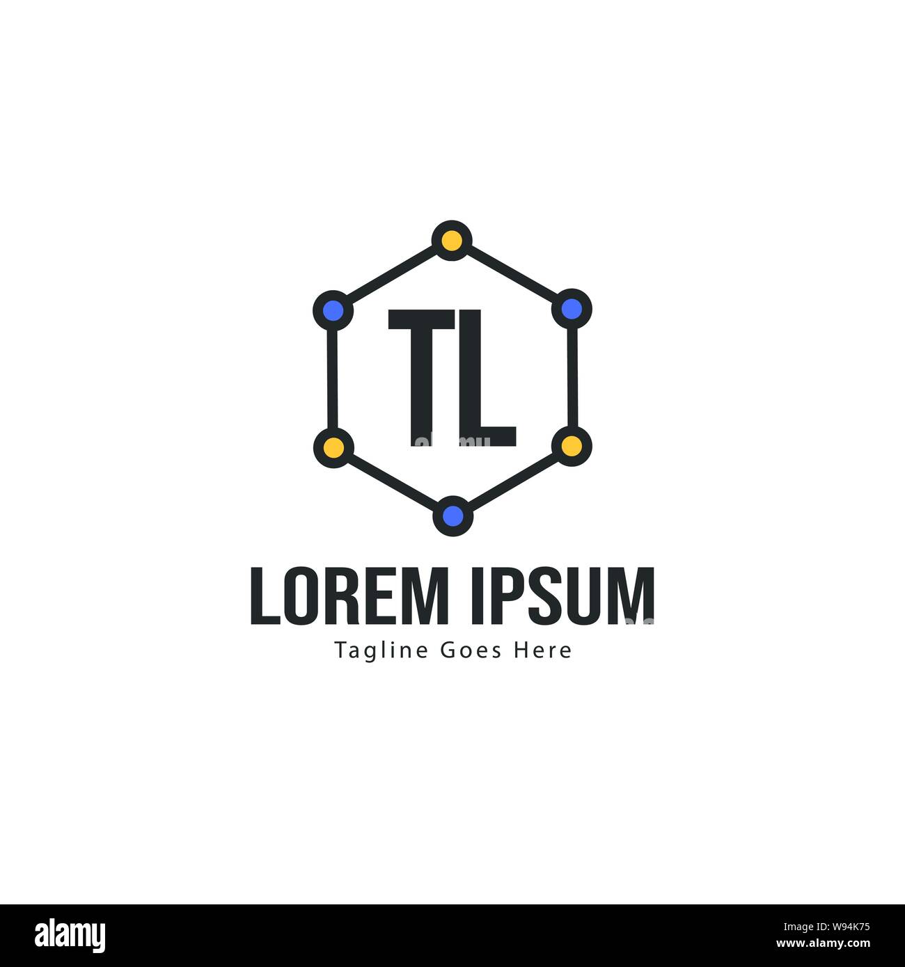 Initial TL logo template with modern frame. Minimalist TL letter logo ...