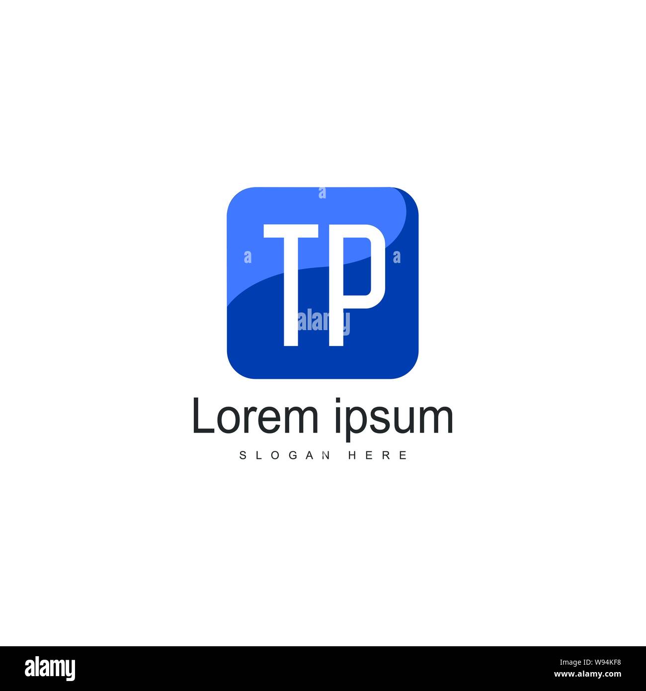 Initial TP logo template with modern frame. Minimalist TP letter logo ...