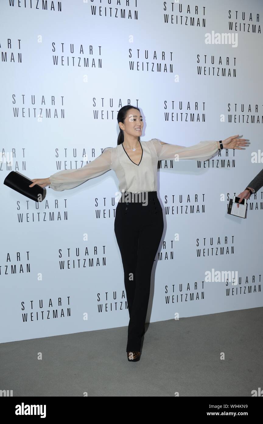 Chinese actress Gong Li poses during the opening ceremony for a new ...