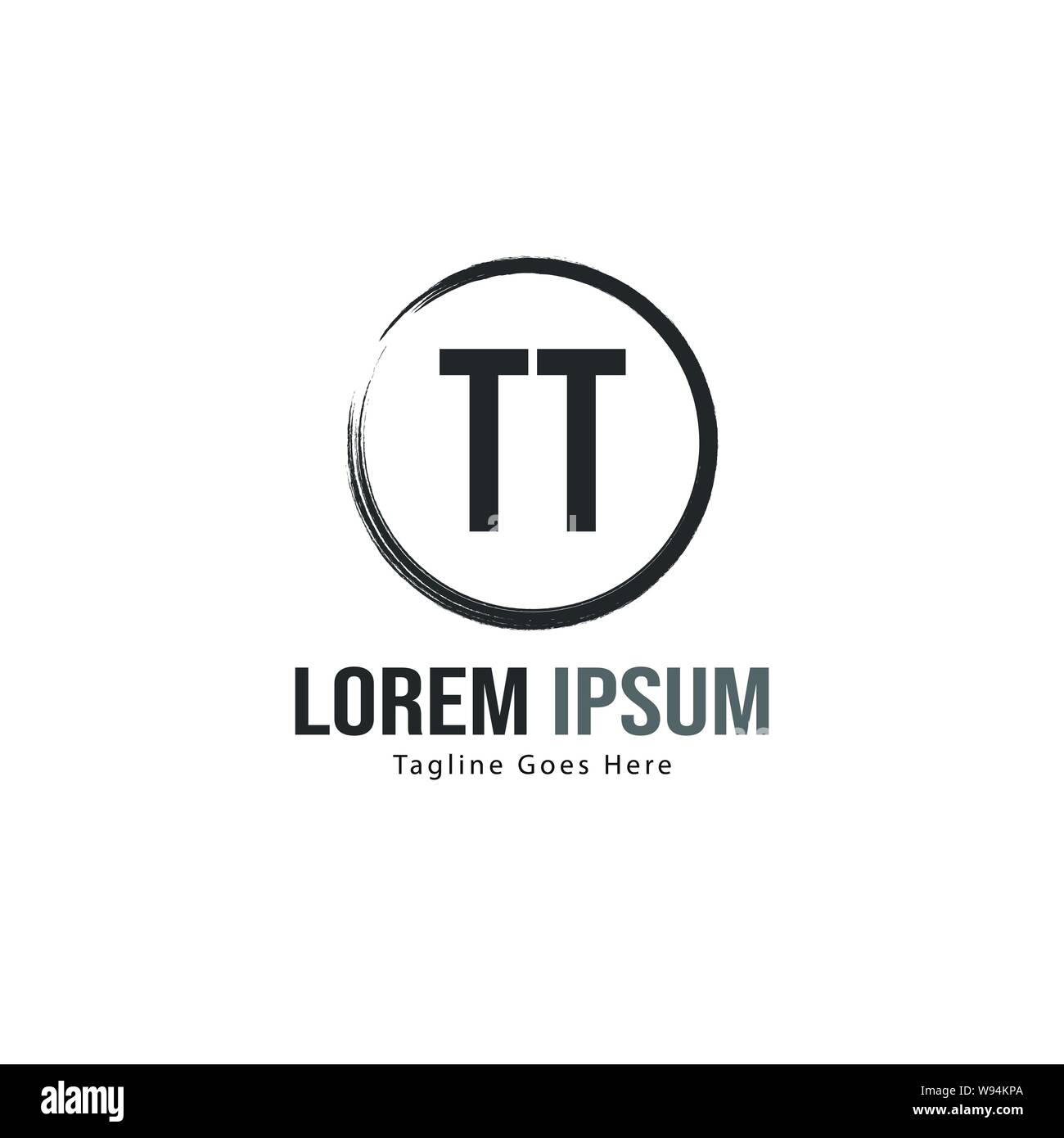 Initial TT logo template with modern frame. Minimalist TT letter logo ...