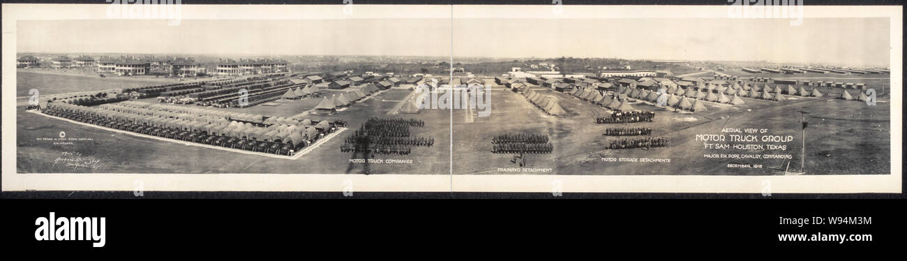 Aerial view of Motor Truck Group, Ft. Sam Houston, Texas, Major F.H ...