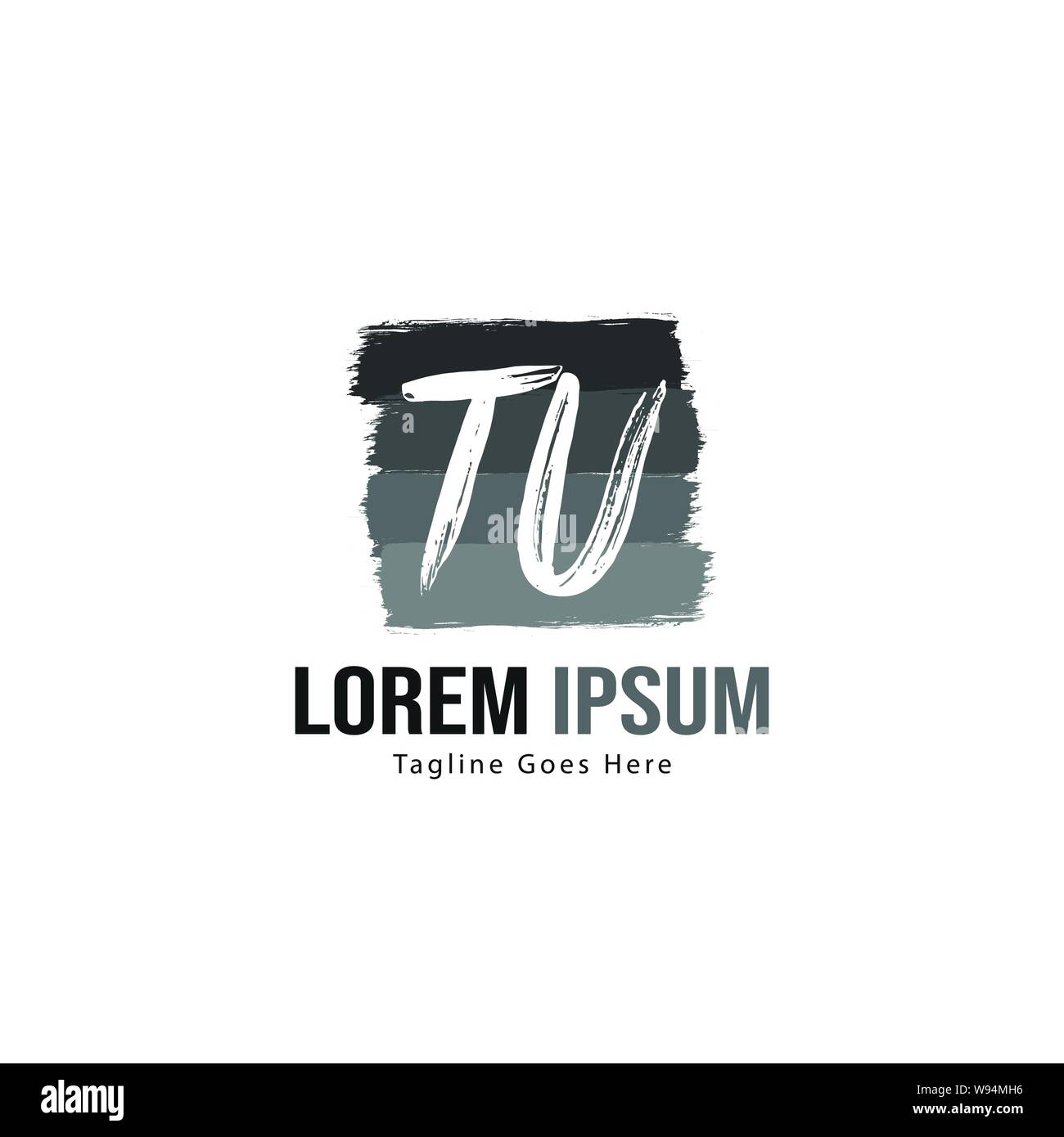 Initial TU logo template with modern frame. Minimalist TU letter logo ...