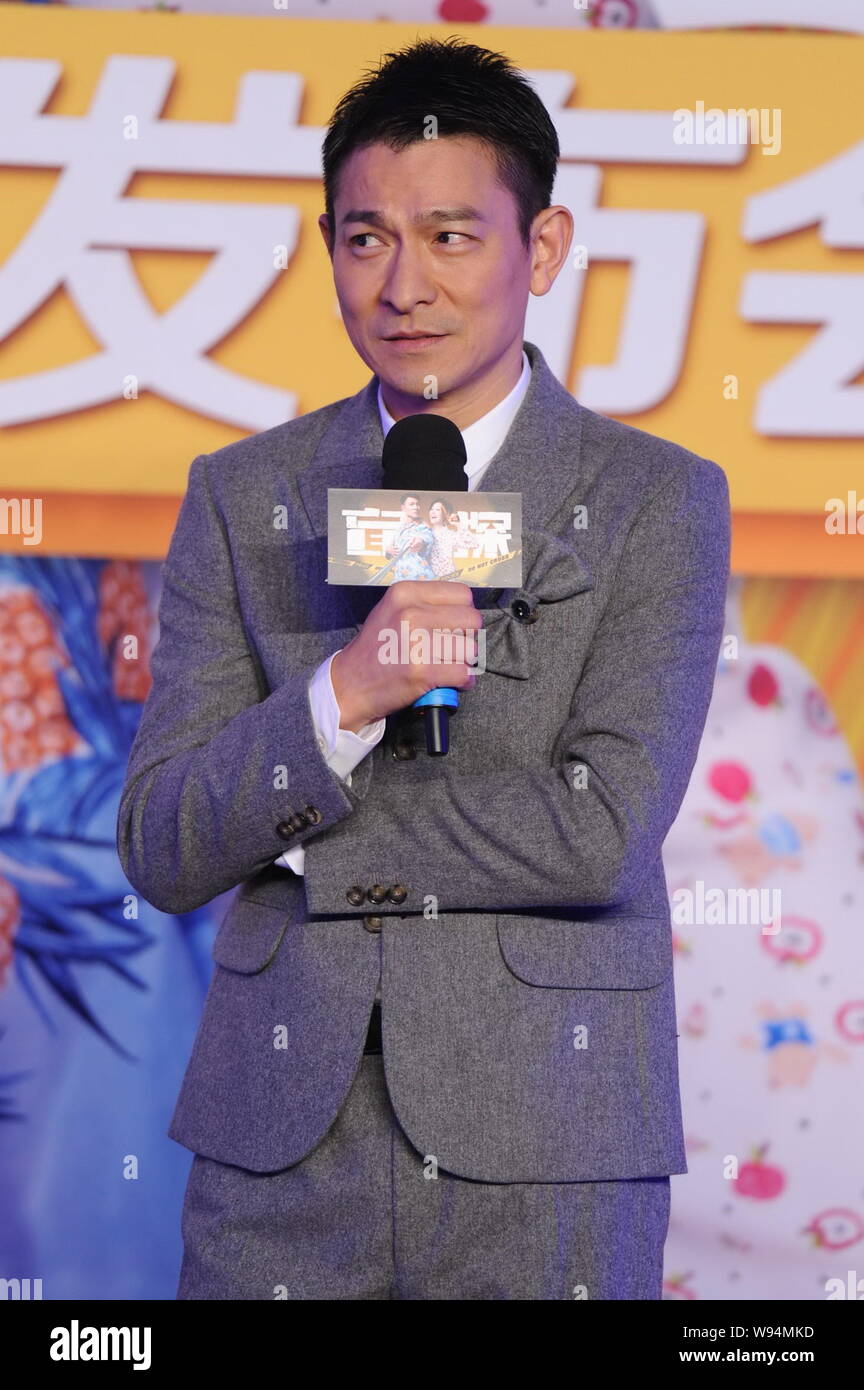Hong Kong actor Andy Lau smiles during a press conference for the new ...