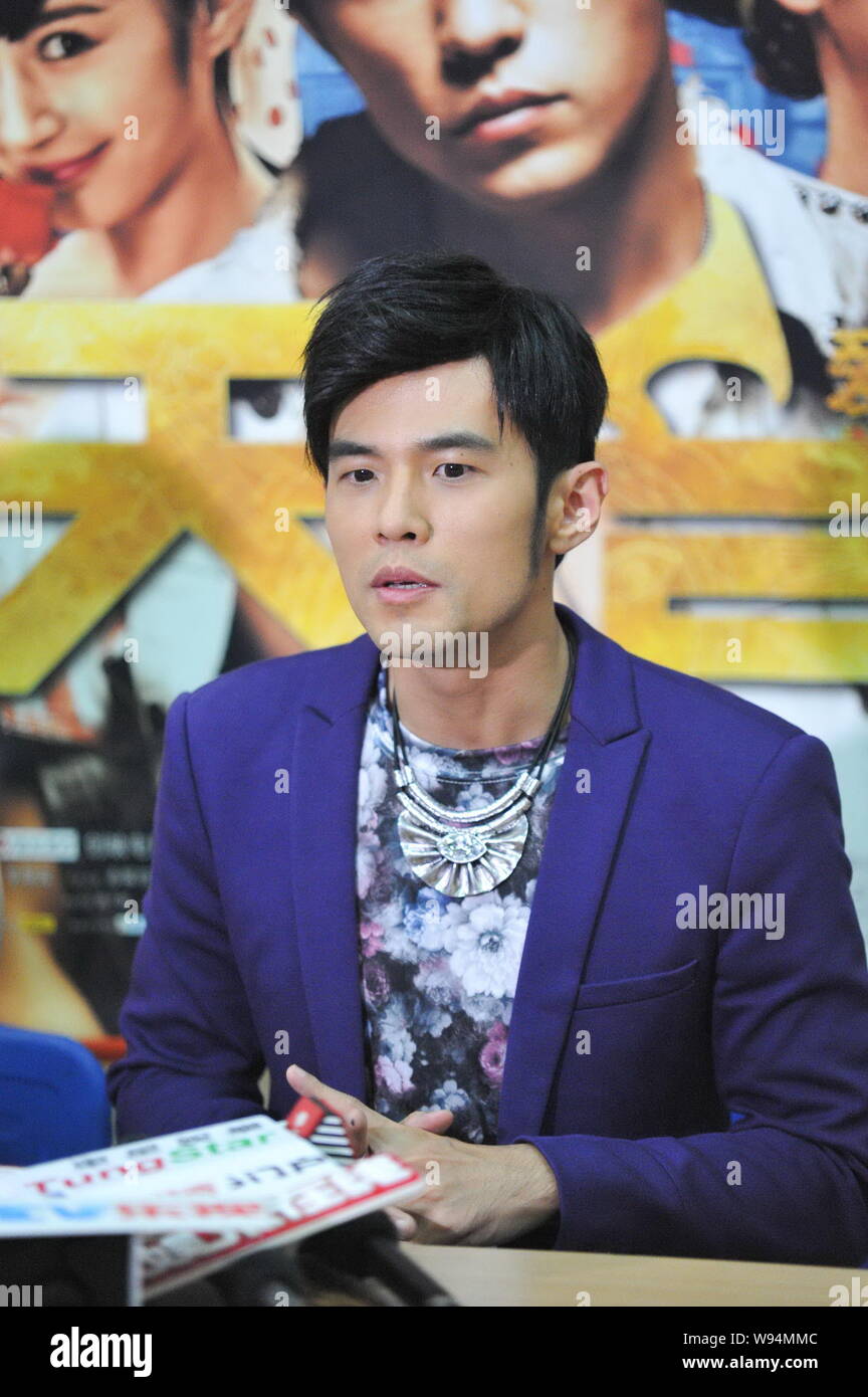 Taiwanese singer and actor Jay Chou answers a question at a press ...