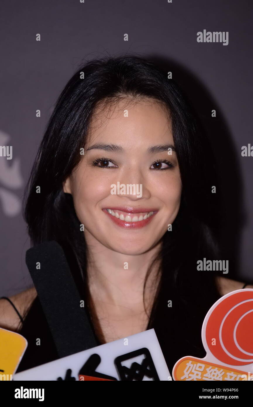Hong Kong actress Shu Qi smiles during the 25th anniversary celebration ...